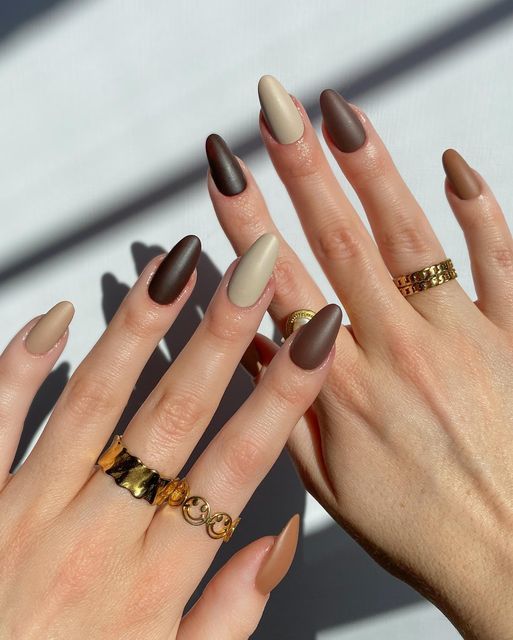 Matte Brown And Tan Nails Pictures, Photos, and Images for Facebook ...