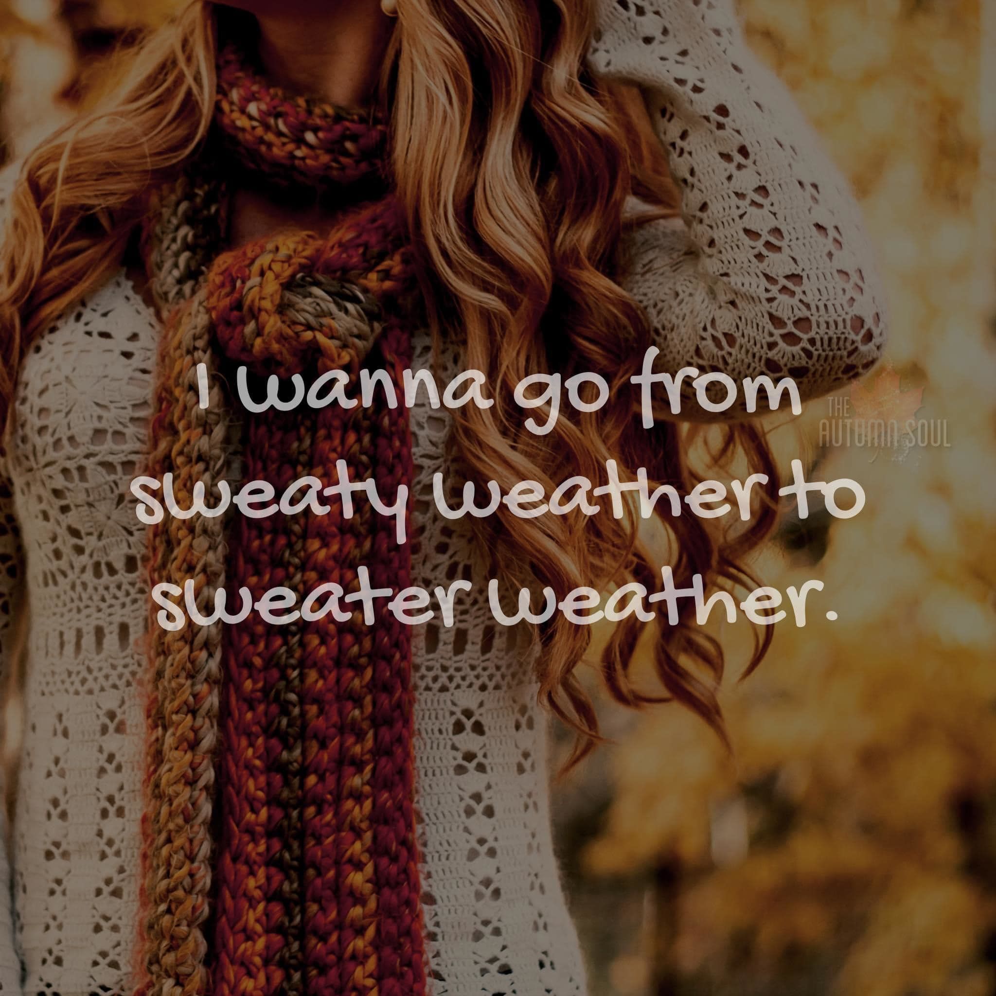 I Wanna Go From Sweaty Weather To Sweater Weather. Pictures, Photos ...
