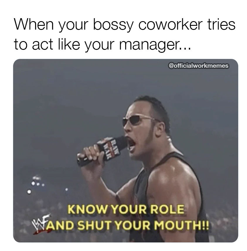 When Your Bossy Coworker Tries To Act Like Your Manager Pictures ...