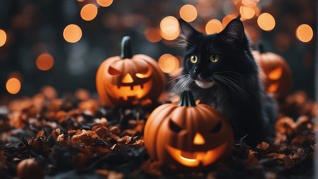 Halloween Cat Desktop Wallpaper