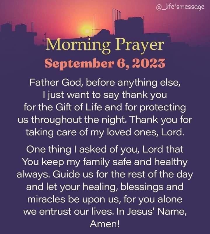 Morning Prayer For September 6, 2023 Pictures, Photos, and Images for ...