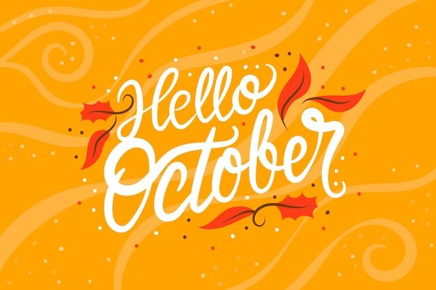 Hello October With Leaf Drawing Pictures, Photos, and Images for ...