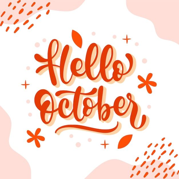 White And Red Hello October Message Pictures, Photos, and Images for ...