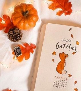 Hello October Greeting With Pumpkins And Acorns Pictures, Photos, and ...