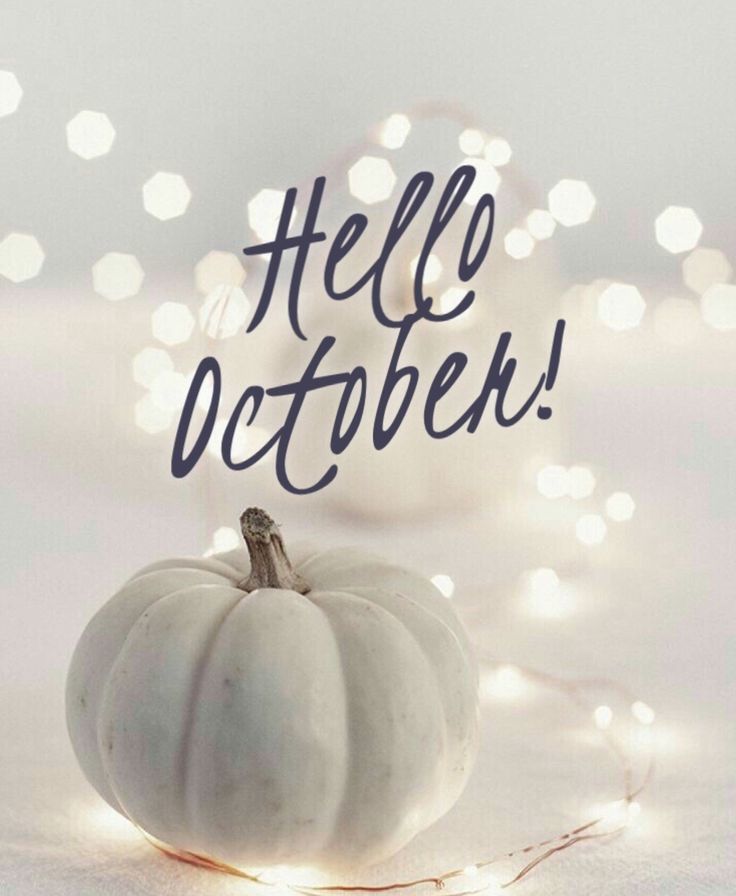 Hello October With White Pumpkin Pictures, Photos, and Images for ...