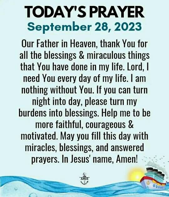 Today's Prayer For September 28, 2023 Pictures, Photos, and Images for ...