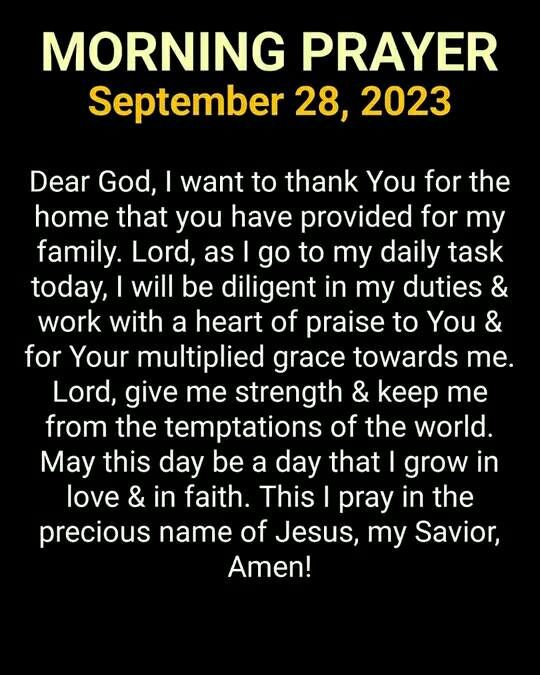 Inspirational Morning Prayer For September 28 Pictures, Photos, and ...