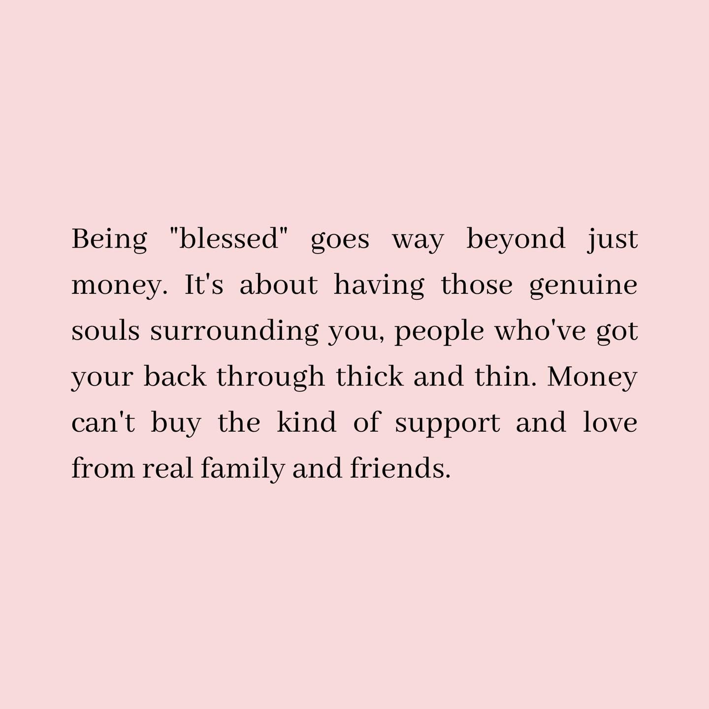 Being "blessed" Goes Way Beyond Just Money. Pictures, Photos, and ...