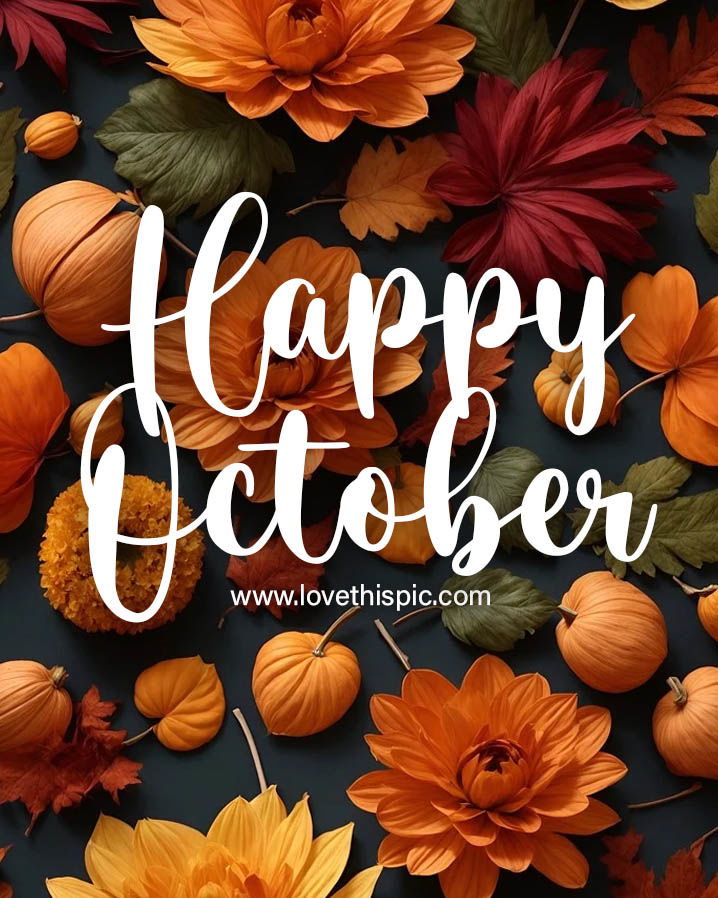Fall Pumpkins & Leaf - Happy October Pictures, Photos, and Images for ...