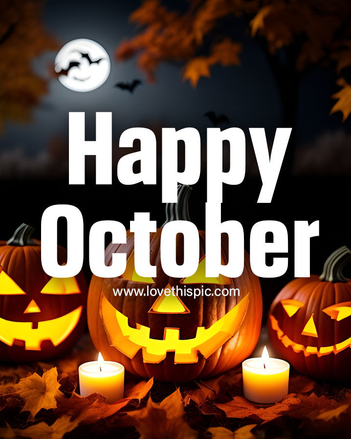 Happy October Greeting With Jack O Lanterns Pictures, Photos, and ...