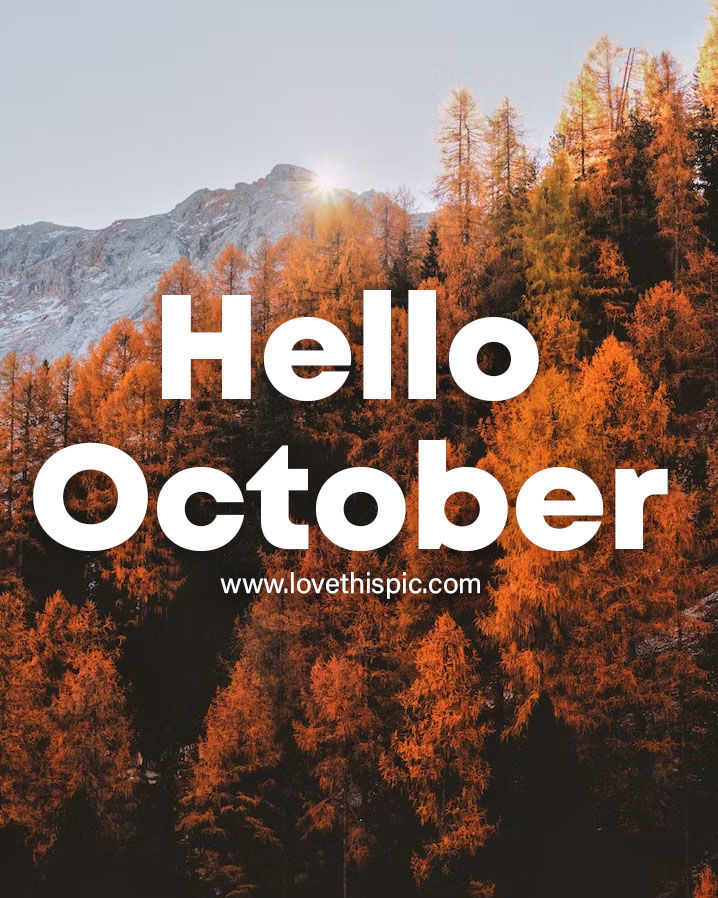 Hello October Autumn Forest Greeting Pictures, Photos, and Images for ...