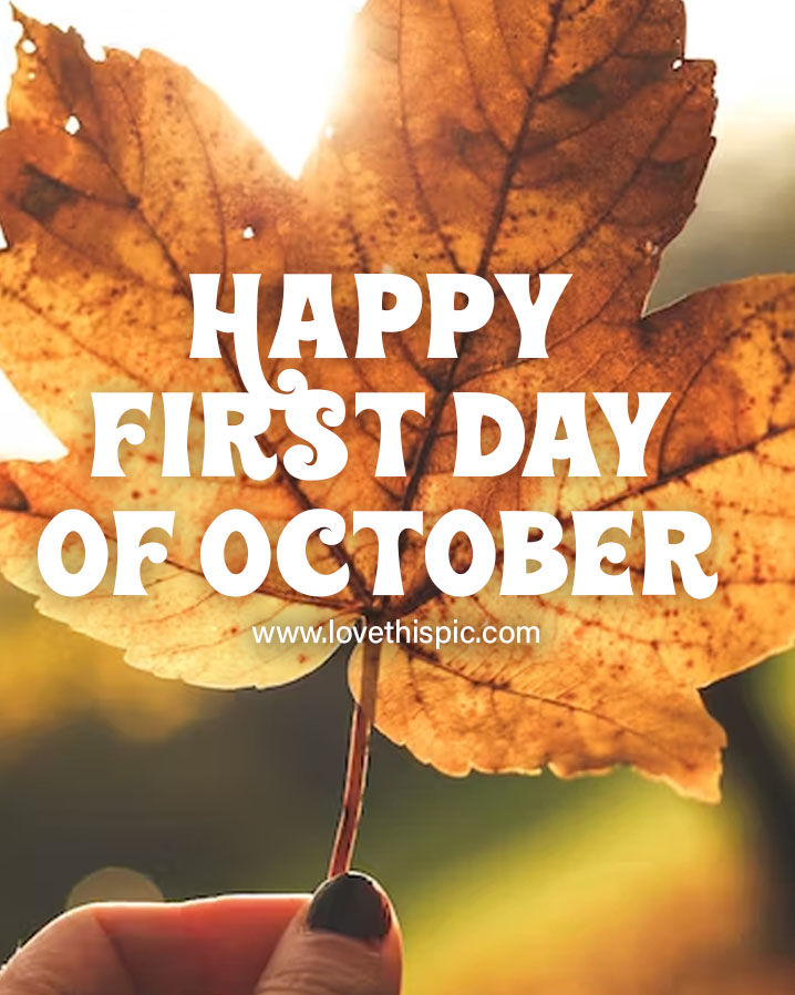 Woman Holding Fall Leaf - Happy First Day Of October Pictures, Photos ...