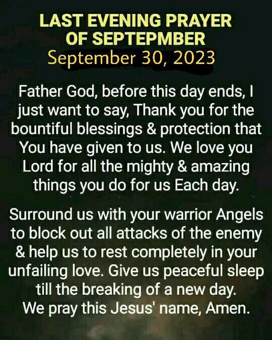 Last Evening Prayer Of September Pictures, Photos, and Images for ...
