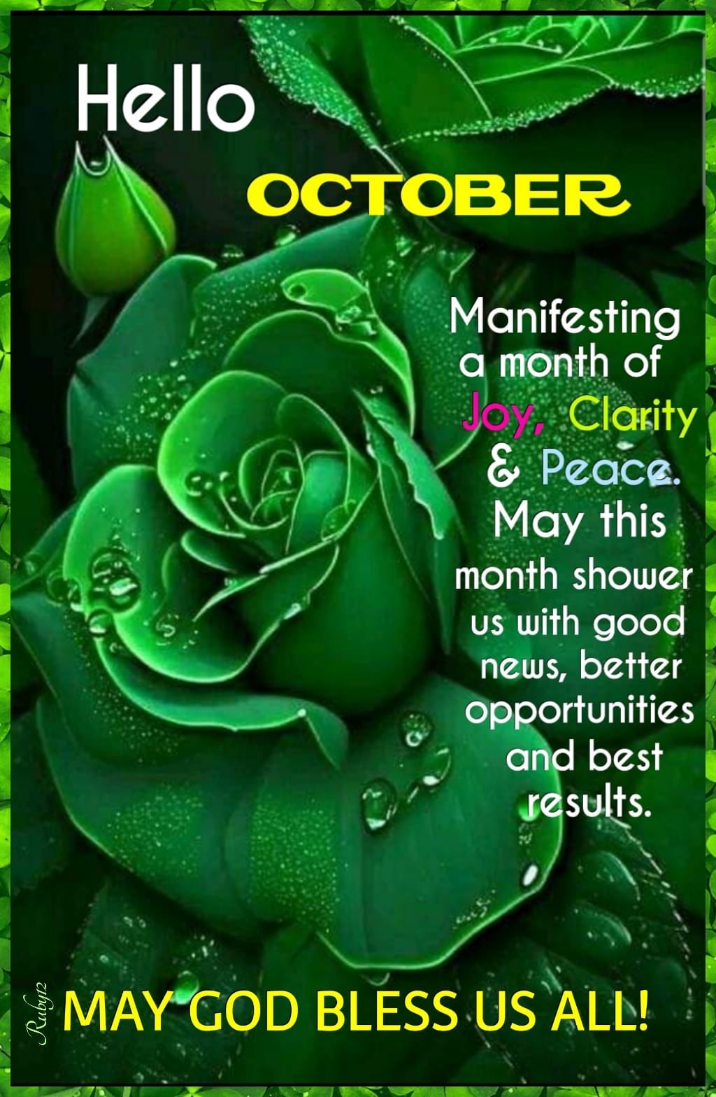 Manifesting A Month Of Joy, Clarity & Peace. Hello October Pictures ...