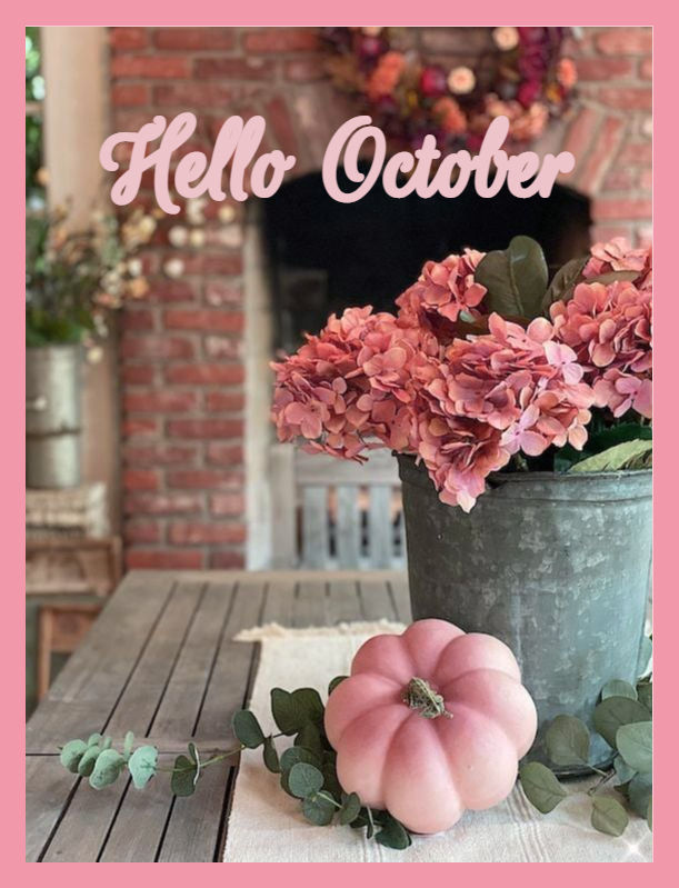 Pink Pumpkin & Flowers - Hello October Pictures, Photos, and Images for ...