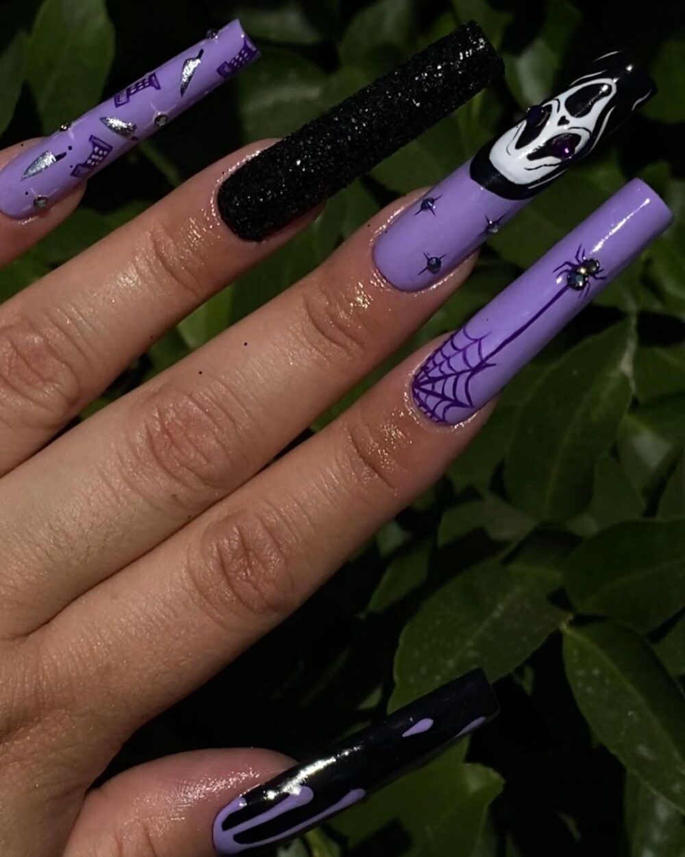 Long Ghost Face Purple Nails Pictures, Photos, and Images for Facebook ...