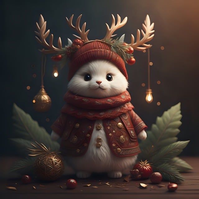 Christmas Rabbit With Dangling Ornaments Pictures, Photos, and Images ...