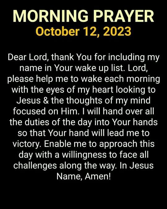 Morning Prayer For October 12 Pictures, Photos, and Images for Facebook ...