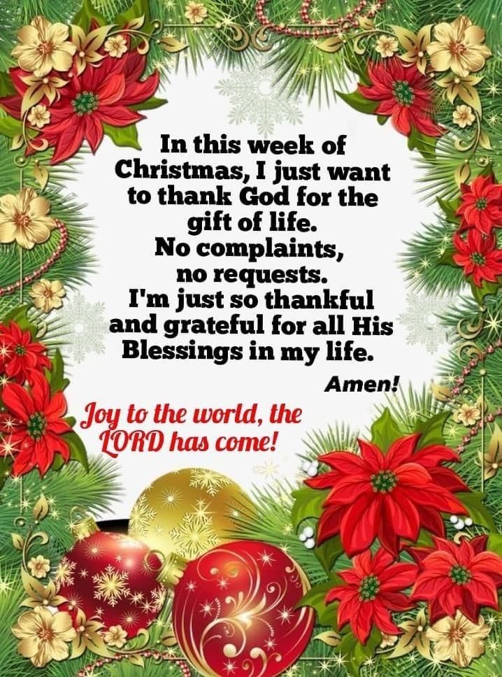 In This Week Of Christmas, I Just Want To Thank God For The Gift Of ...