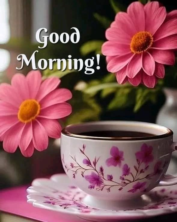 Good Morning With Coffee And Beautiful Flowers Pictures, Photos, and ...