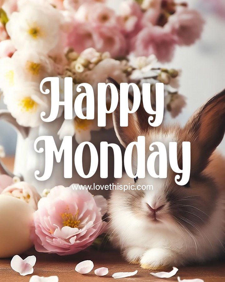Bunny And Flowers - Happy Monday Pictures, Photos, and Images for ...
