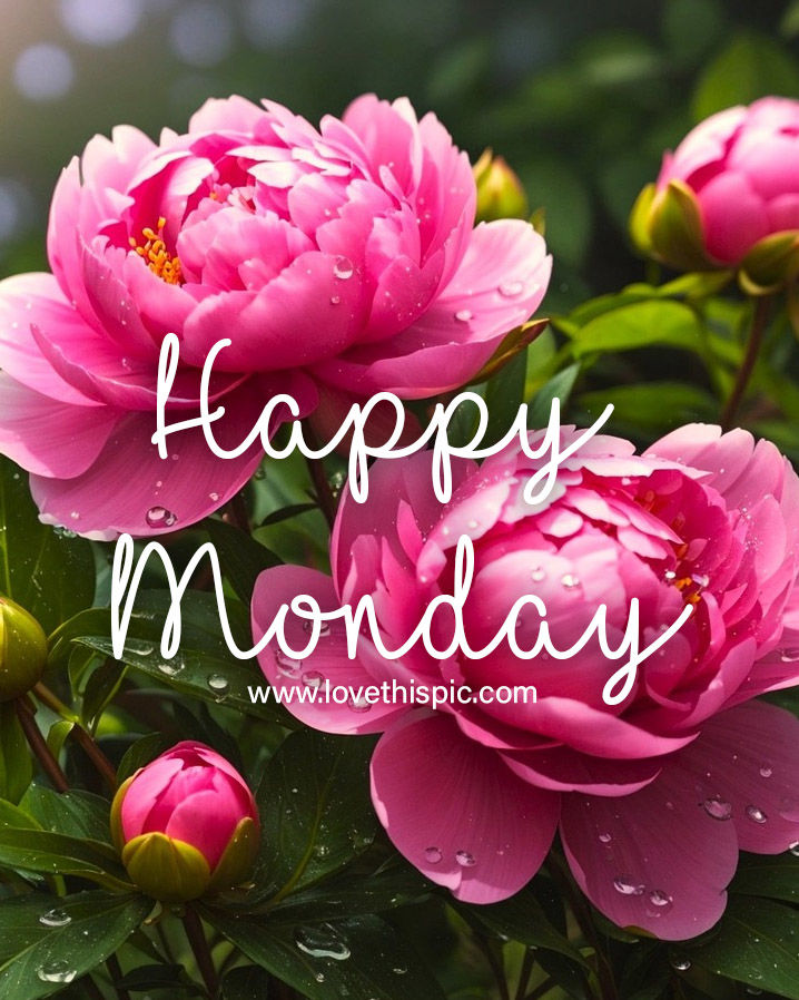 Pink Peonies - Happy Monday Pictures, Photos, and Images for Facebook ...
