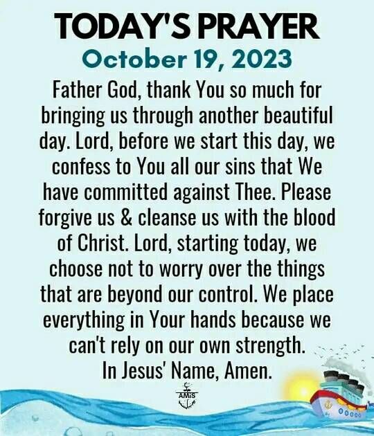 Today's Prayer For October 19, 2023 Pictures, Photos, and Images for ...