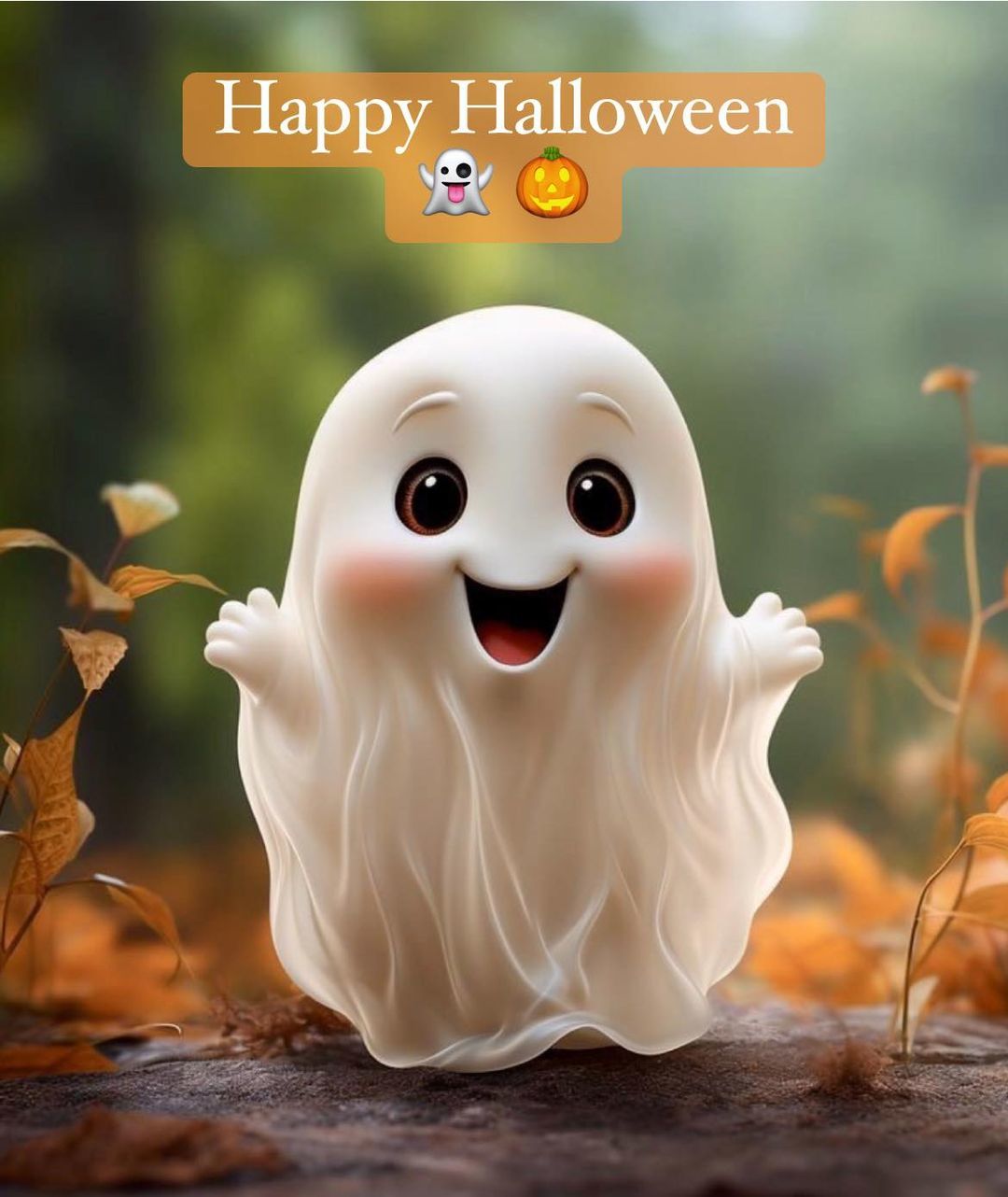 Cute Ghost Happy Halloween Quote Pictures, Photos, and Images for ...