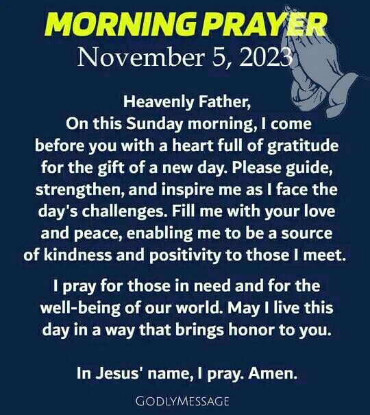 Morning Prayer November 5, 2023 Pictures, Photos, and Images for ...