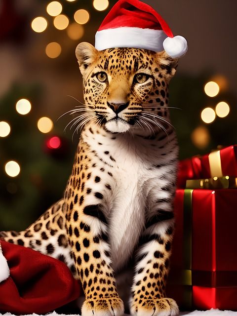Ai Generated Christmas Leopard Pictures, Photos, and Images for ...
