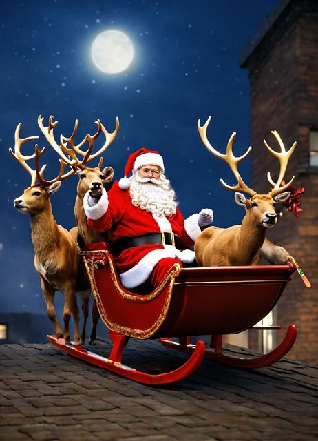 Santa & Reindeer On Roof Pictures, Photos, and Images for Facebook ...