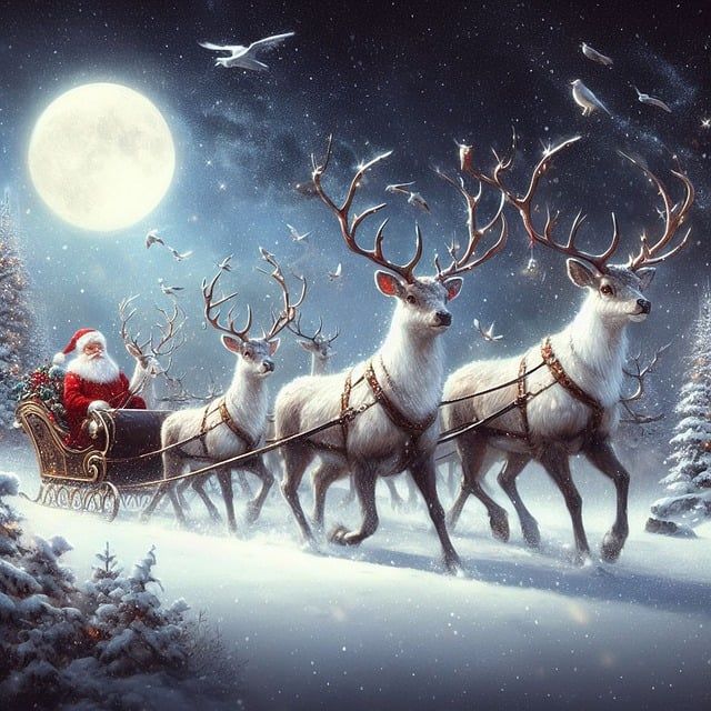 Santa With Reindeers In Winter Pictures, Photos, and Images for ...