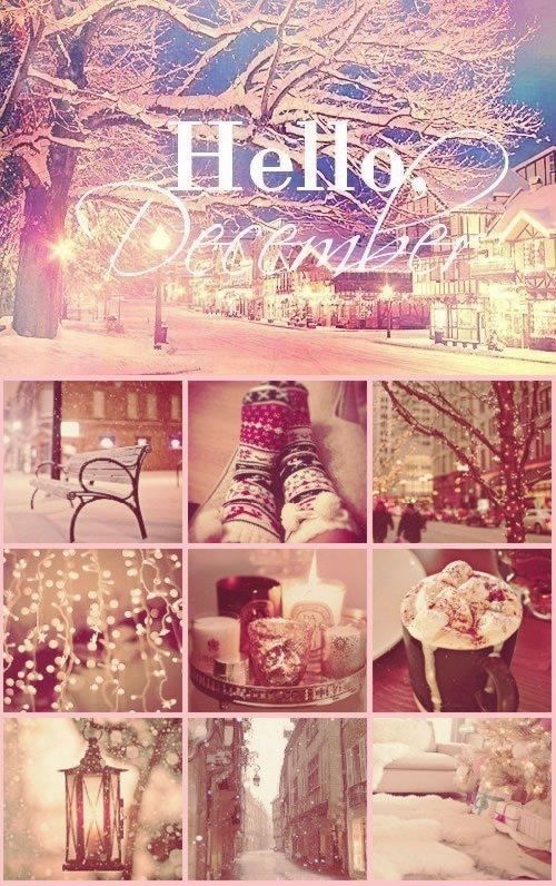 Hello December With Collage Of Christmas And Winter Pictures, Photos ...