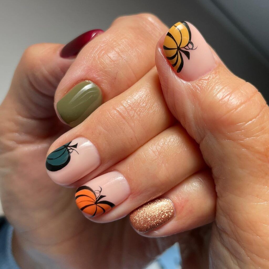 Pumpkin French Tip Nails Pictures, Photos, and Images for Facebook ...