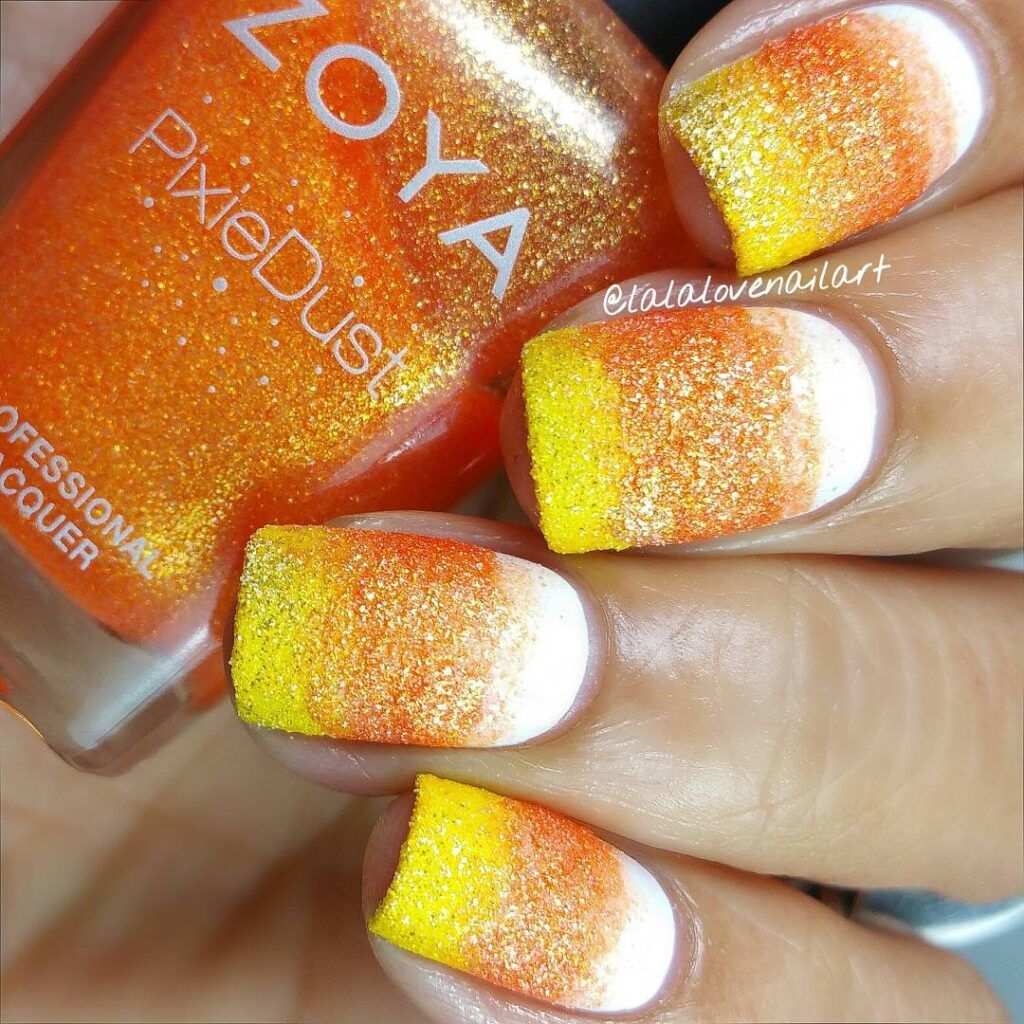 Glittery Candy Corn Nails Pictures, Photos, and Images for Facebook ...