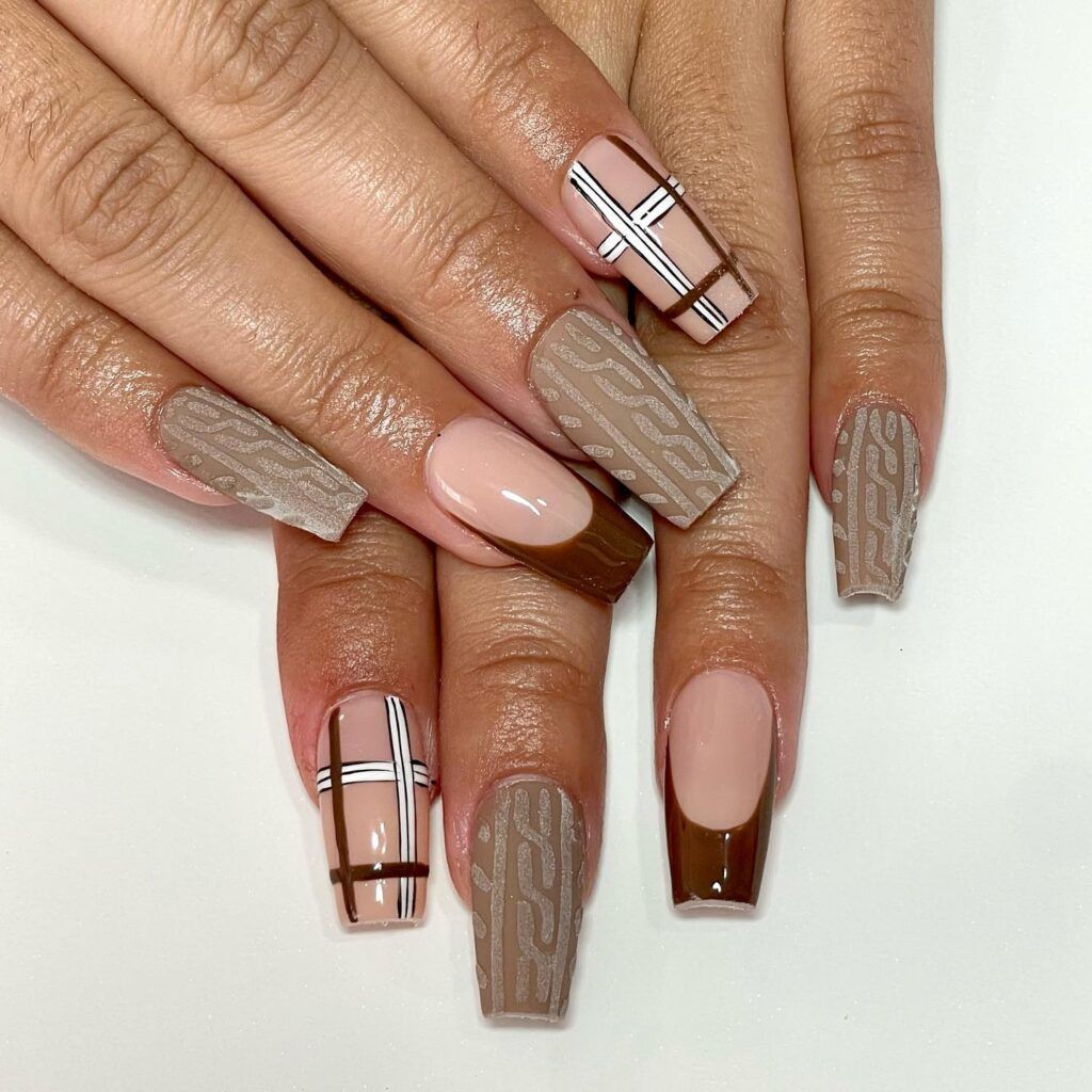 Brown Sweater Plaid Nails Pictures, Photos, and Images for Facebook ...