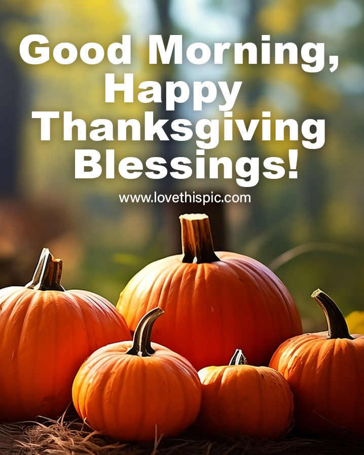 Good Morning And Happy Thanksgiving With Blessings! Pictures, Photos ...