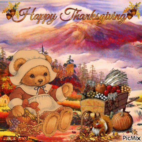 Pilgrim Bear - Happy Thanksgiving Pictures, Photos, and Images for ...