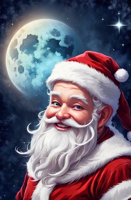 Smiling Santa With Full Moon Pictures, Photos, and Images for Facebook ...