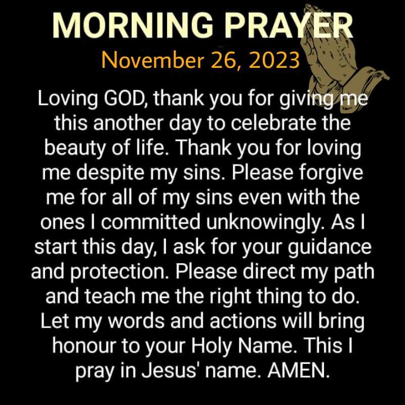 Morning Prayer For November 26 Pictures, Photos, and Images for ...