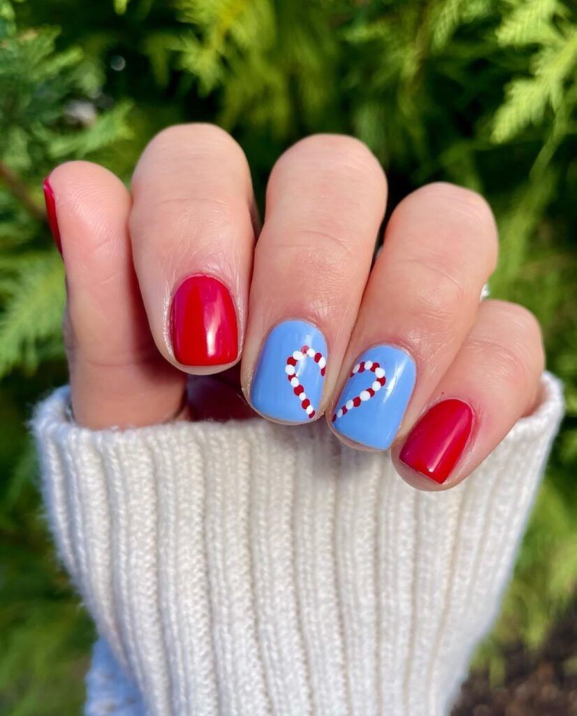 Candy Cane Short Nails Pictures, Photos, and Images for Facebook ...