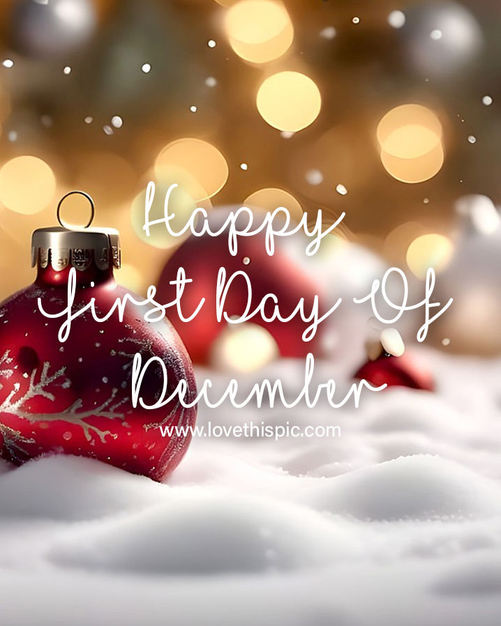 Ornaments In Snow - Happy First Day Of December Pictures, Photos, and ...
