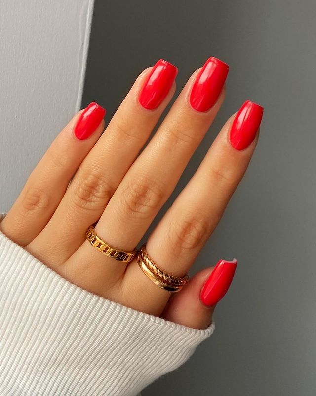 Cherry Red Short Nails Pictures, Photos, and Images for Facebook ...