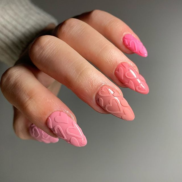 Multi Heart Pink Nails Pictures, Photos, and Images for Facebook ...