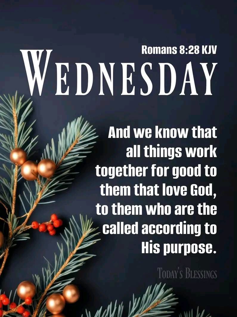 Wednesday Bible Scripture Via Romans 8:28 Pictures, Photos, and Images ...