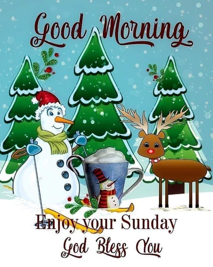 Skiing Snowman - Good Morning, Enjoy Your Sunday Pictures, Photos, and Images for Facebook ...