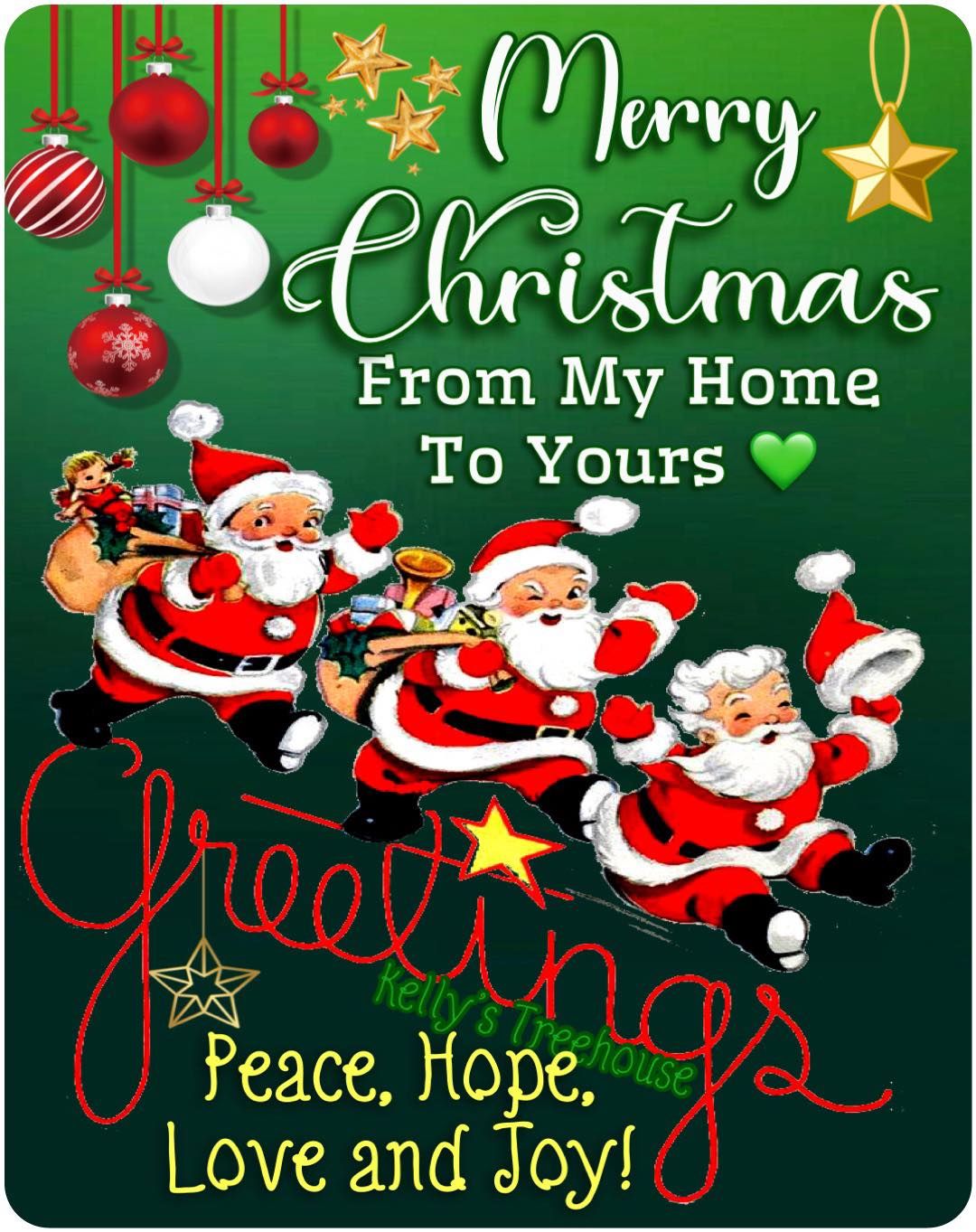 Merry Christmas Greetings. Peace, Hope, Love And Joy! Pictures, Photos ...
