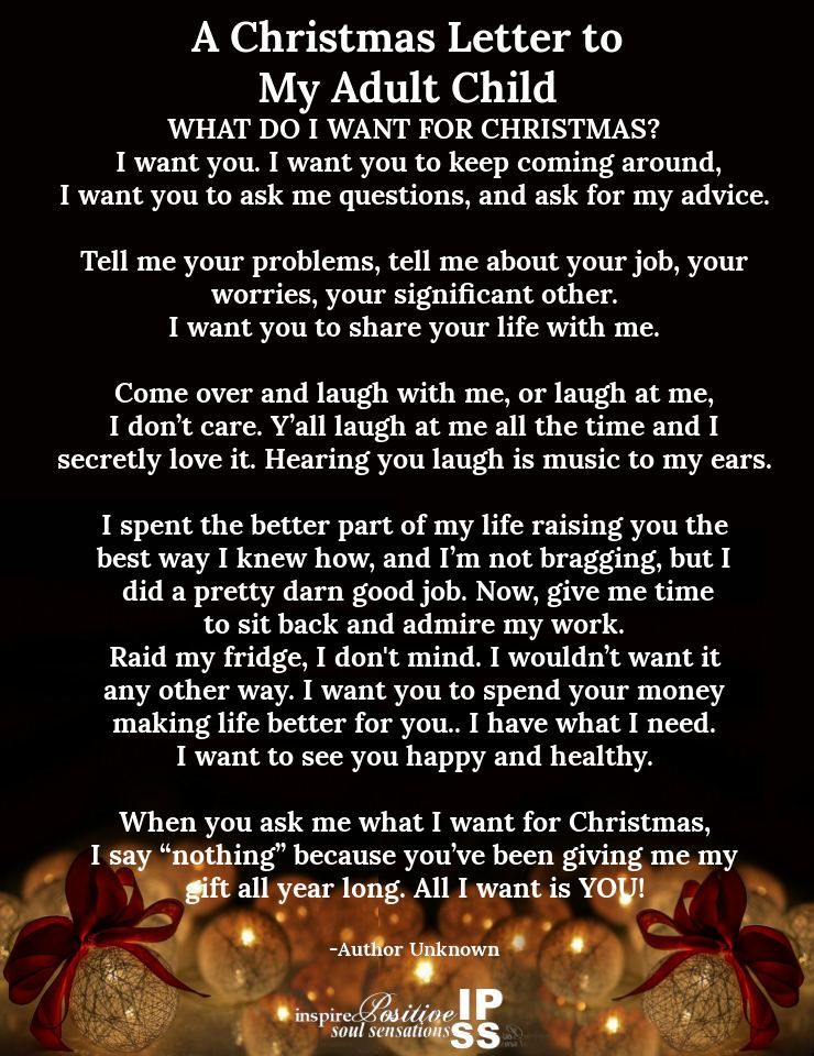 A Christmas Letter To My Adult Child Pictures, Photos, and Images for ...