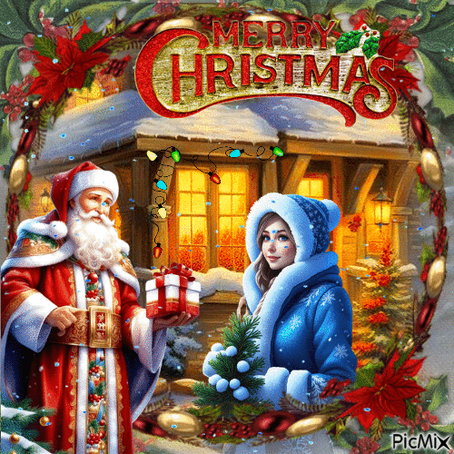 Santa Giving Gift - Merry Christmas Gif Pictures, Photos, and Images ...