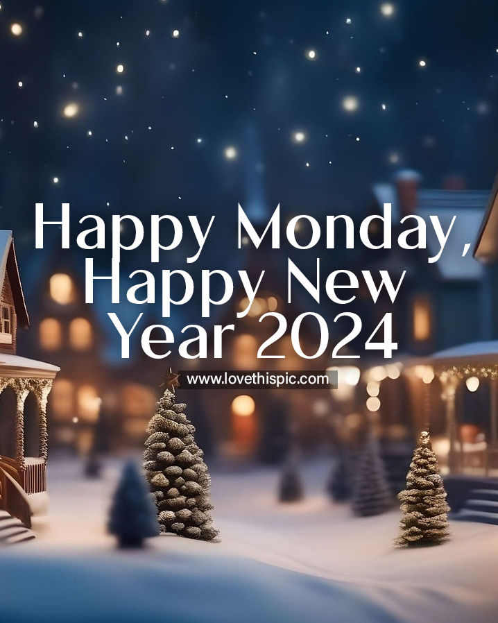 Snow Village - Happy Monday And Happy New Year 2024 Pictures, Photos ...